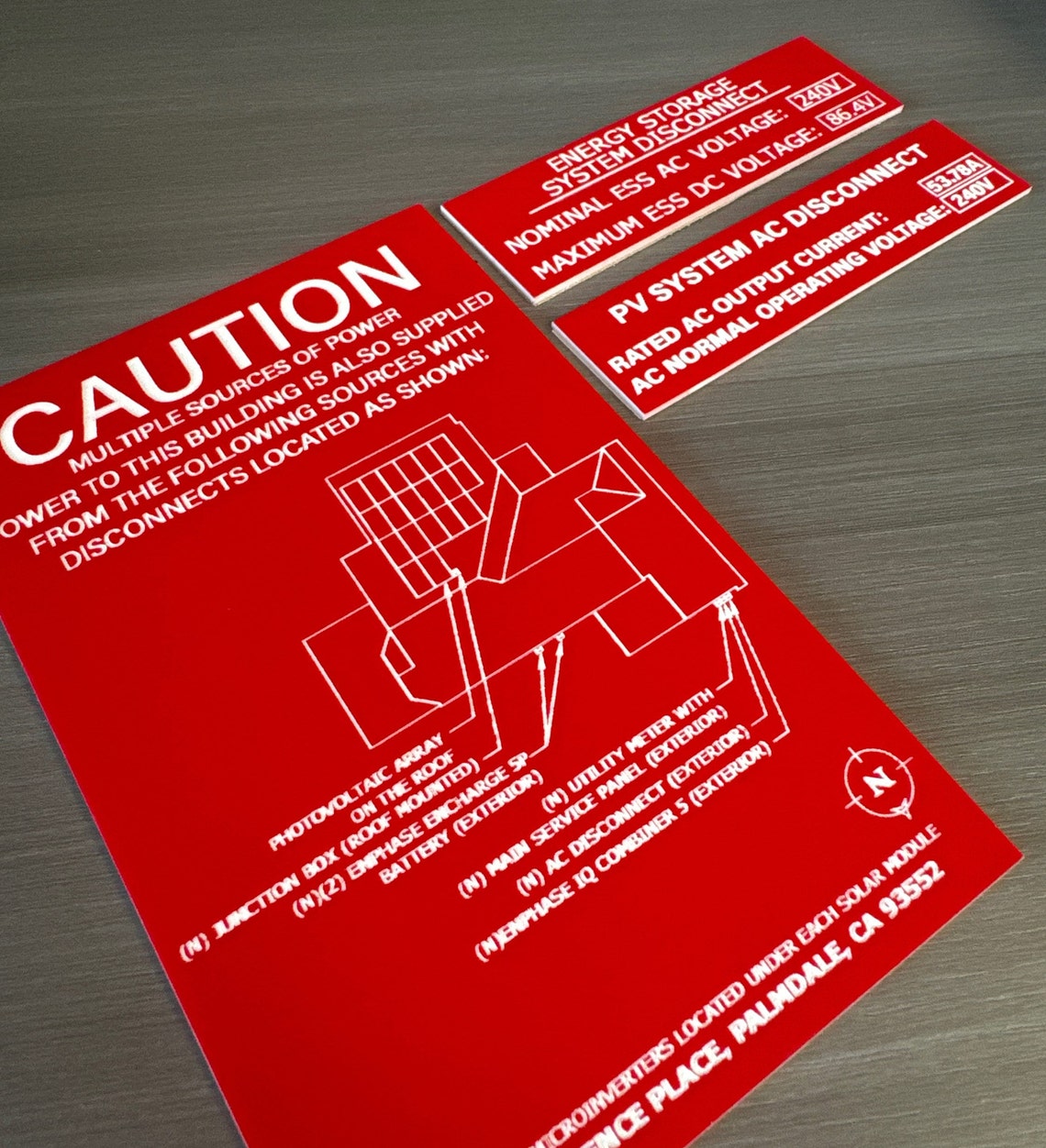 Solar PV Site Map Custom Placard | PV Inspection Placard - Etsy