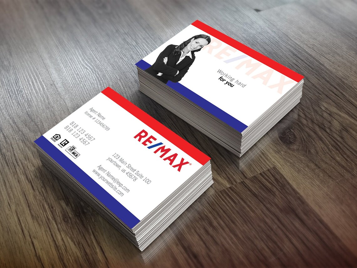 Custom Remax Real Estate Business Cards - Real Printing - 3.5" X 2" - Etsy