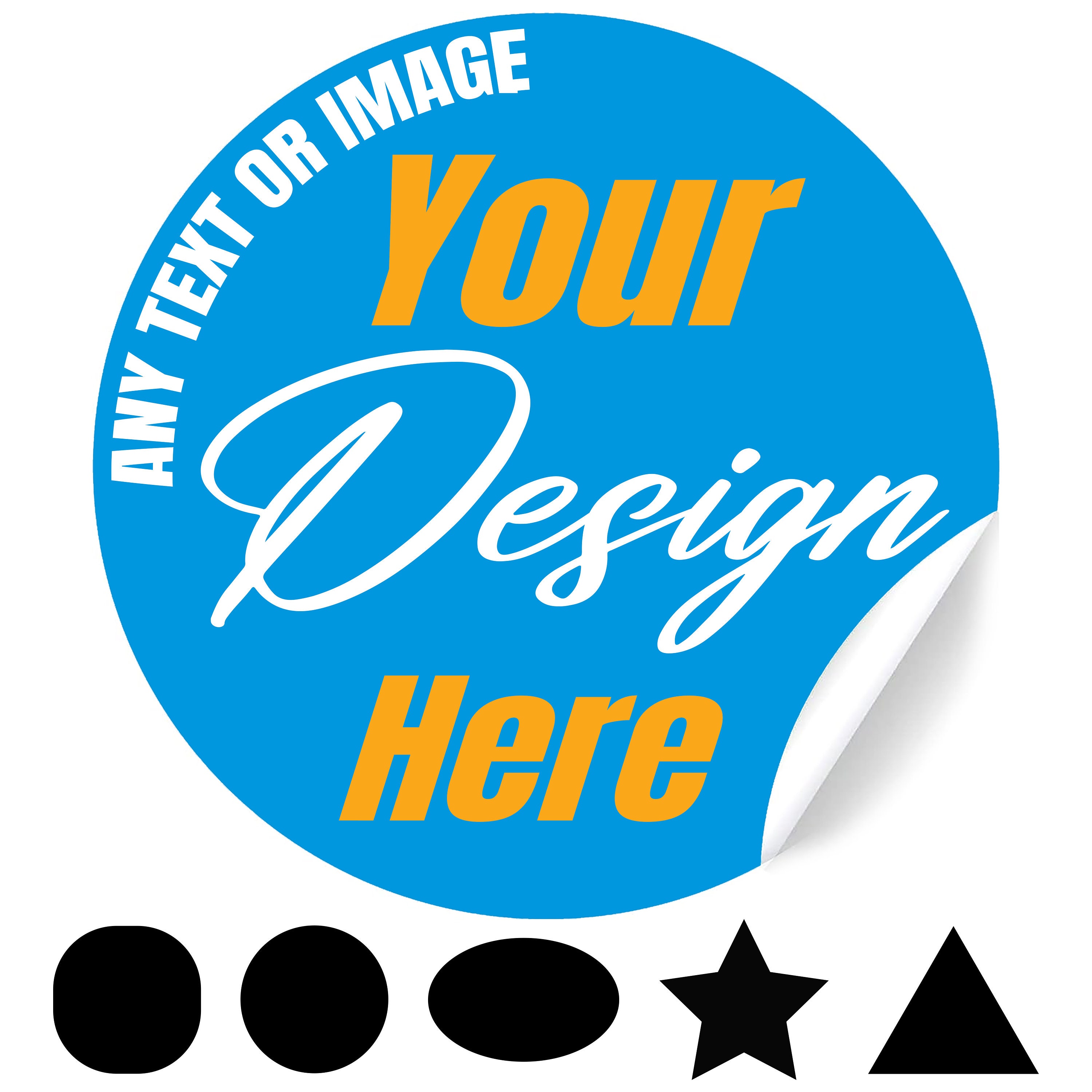 Custom Circle Vinyl Stickers Labels for Business, Weddings, Birthday ...