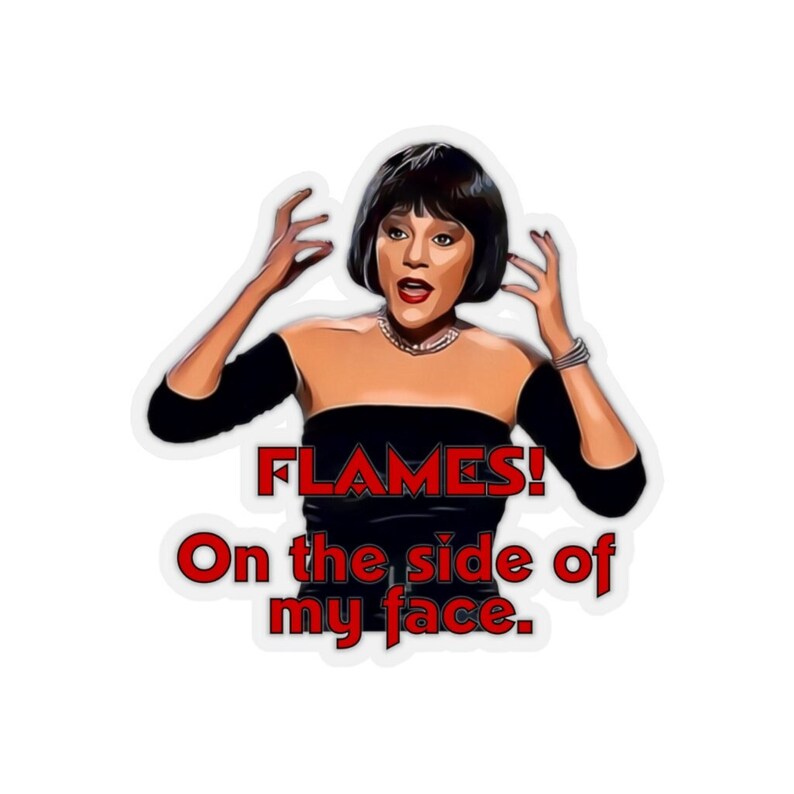 Flames on the Side of My Face Kiss-cut Stickers - Etsy