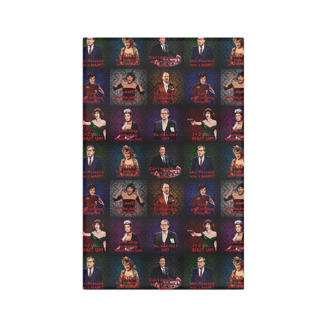 Clue Kitchen Towel, Clue Movie Characters, Dish Towel, Board Game Decor ...