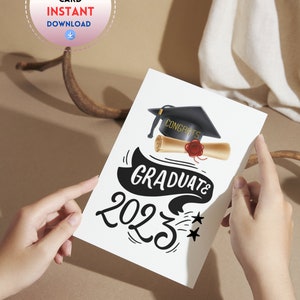 Instant Download Printable Graduation Card Congratulations Graduate ...