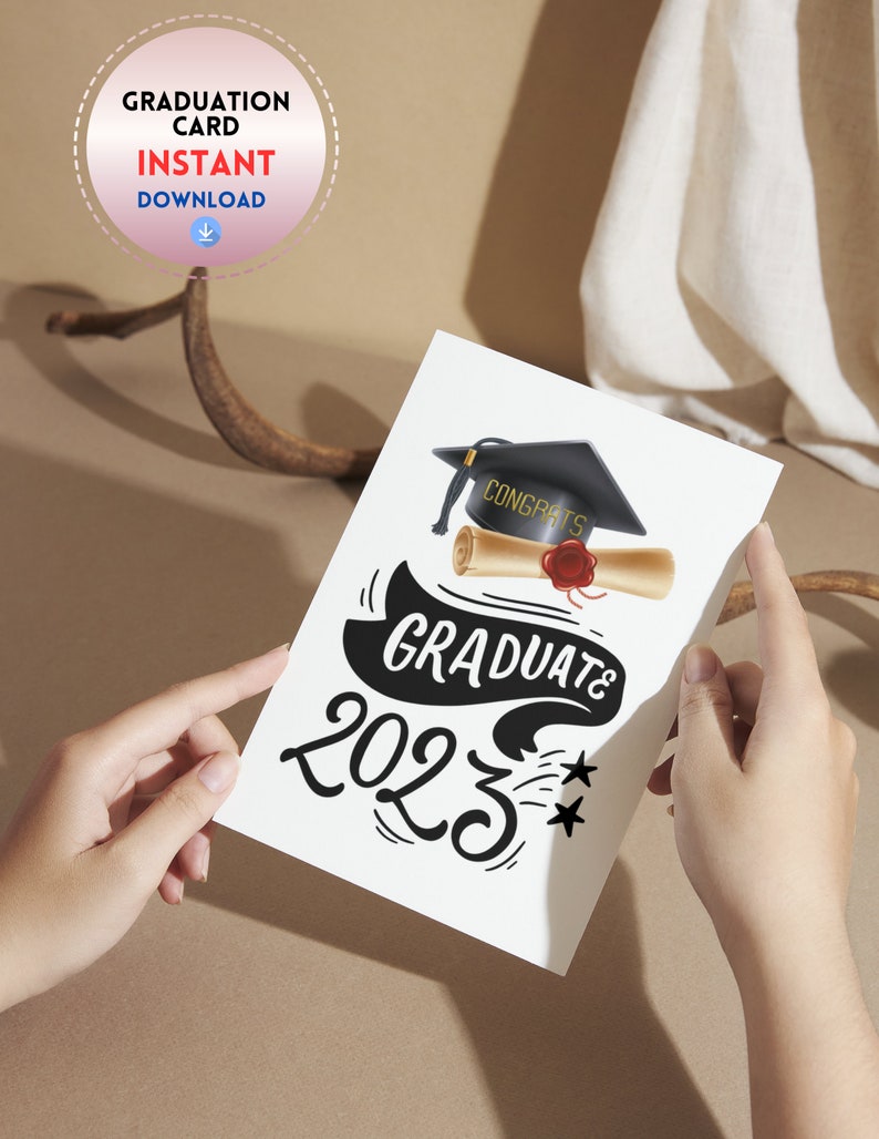Instant Download Printable Graduation Card Congratulations - Etsy