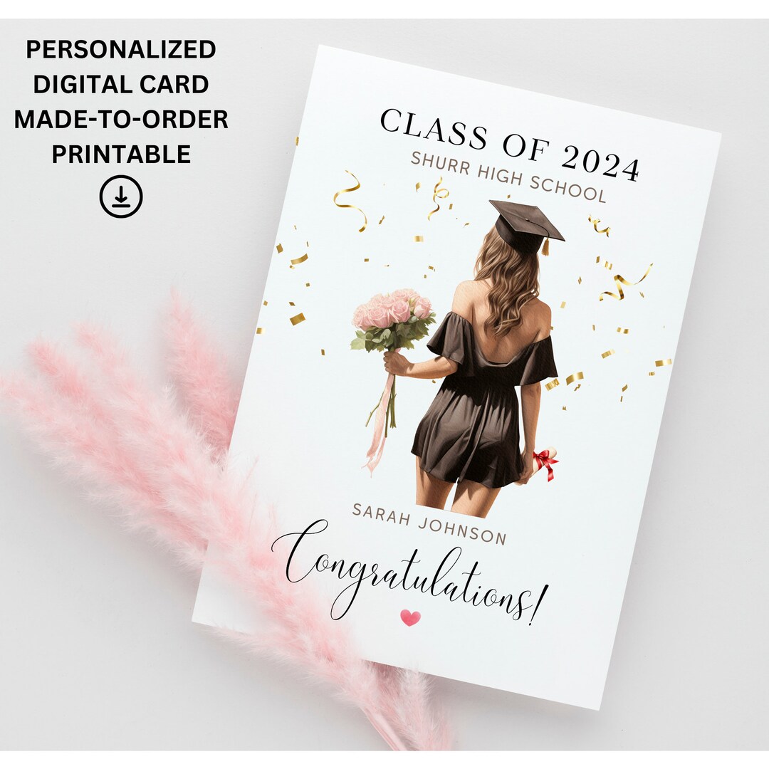 Downloadable Personalized Graduation Card Class of 2025 Custom ...