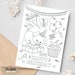 Printable Happy Birthday Coloring Card Activity Cute Puppy Coloring ...