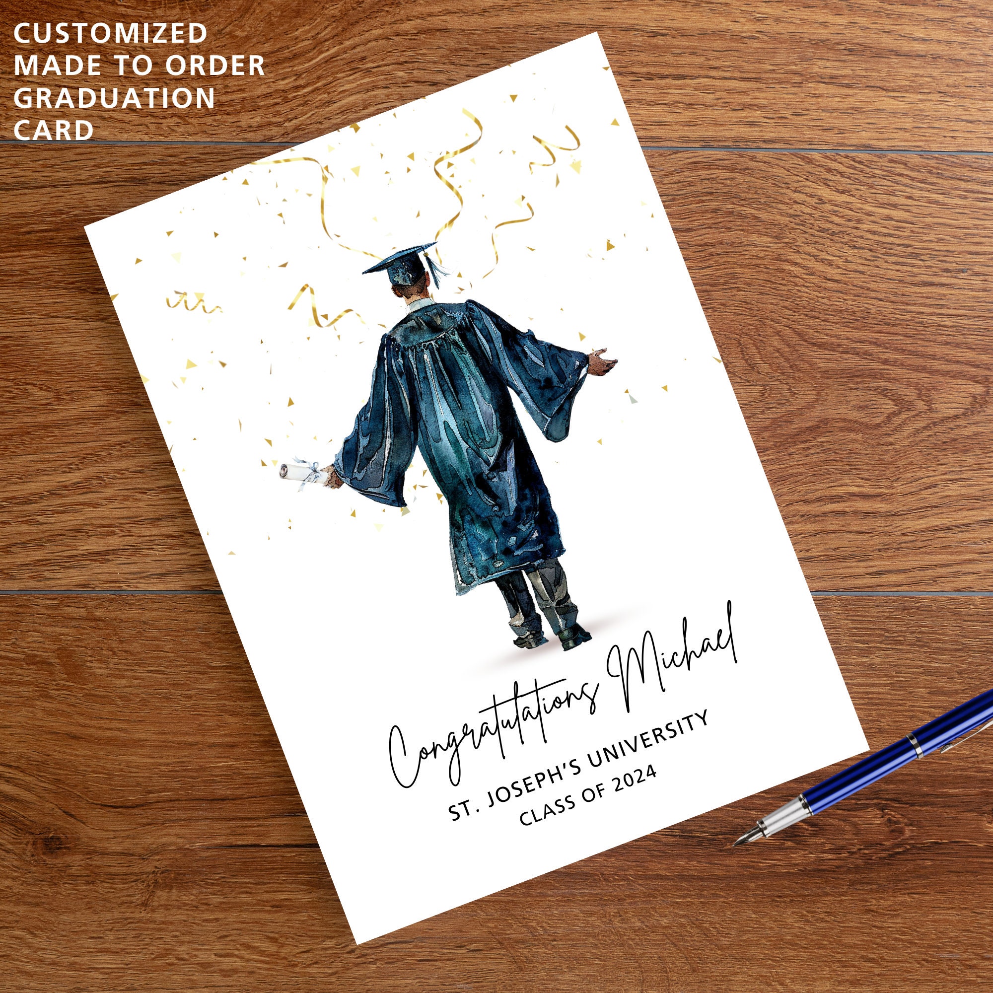 Downloadable Personalized Graduation Card Class of 2025 Custom ...