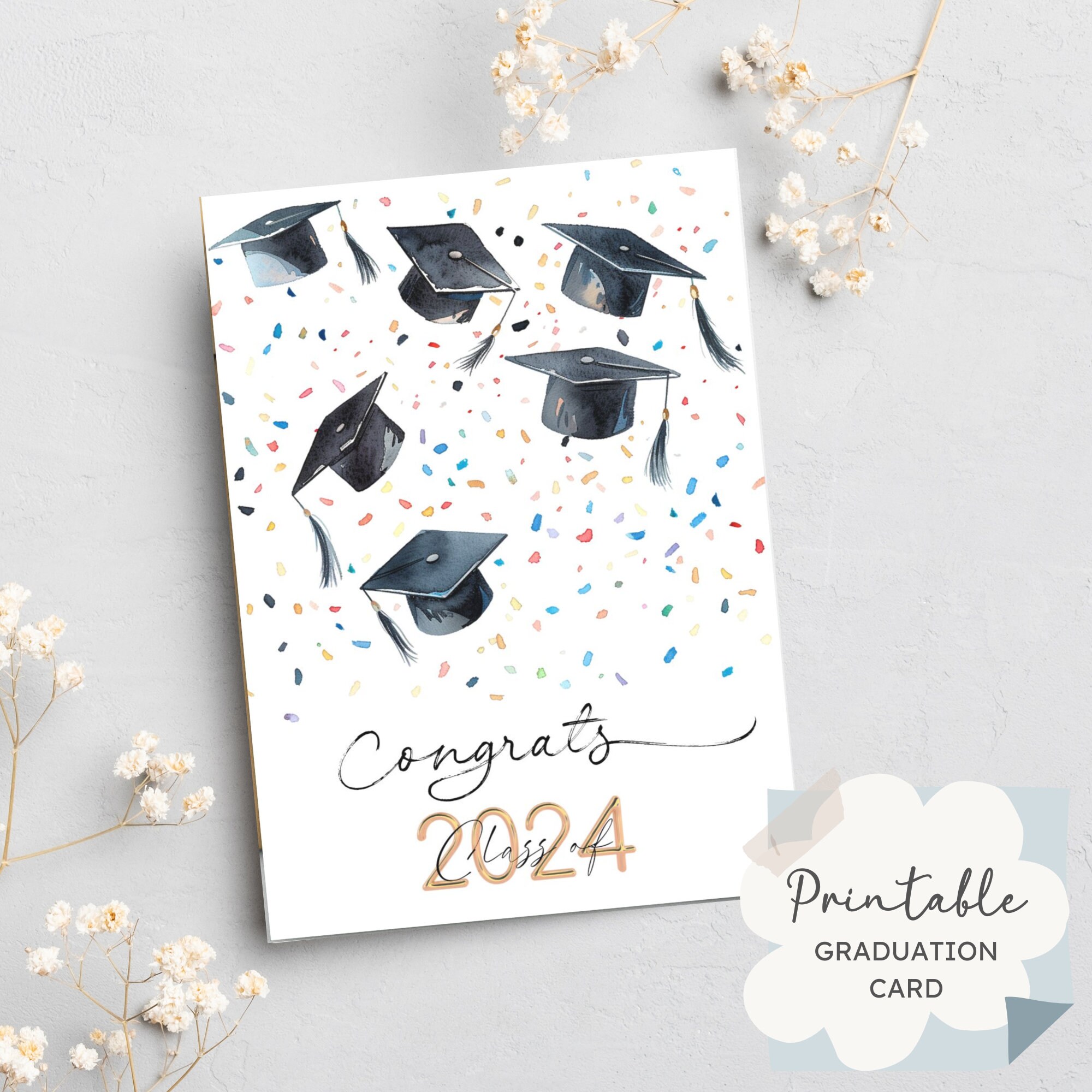 Instant Download Printable Graduation Card Congratulations Graduate ...