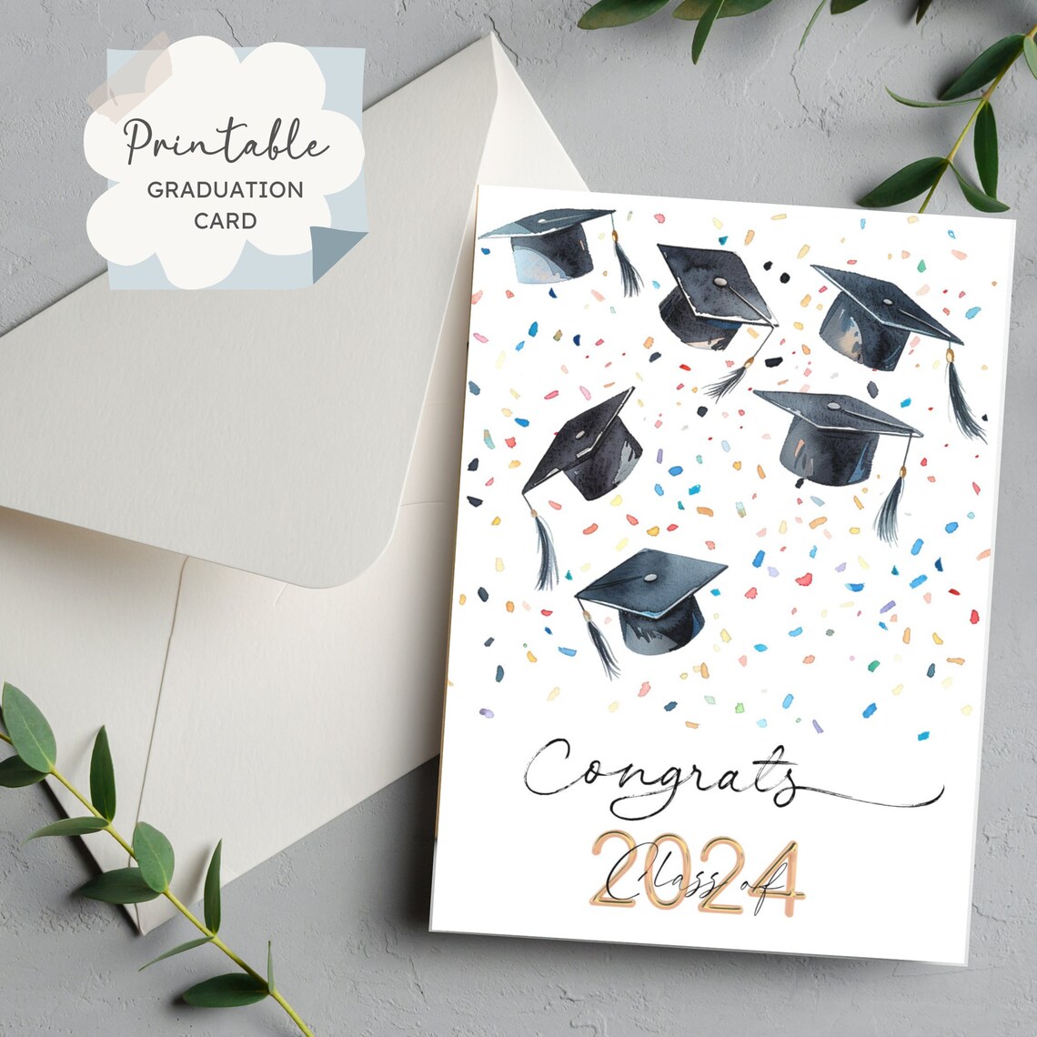 Instant Download Printable Graduation Card Congratulations Graduate ...