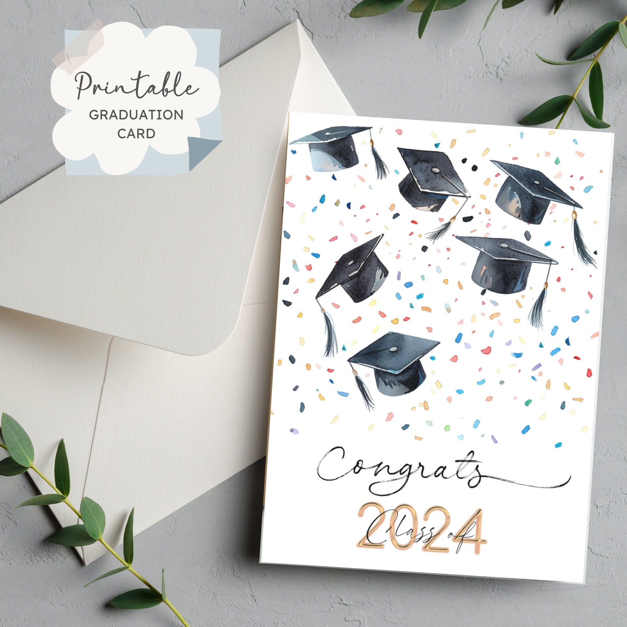 Instant Download Printable Graduation Card Congratulations Graduate ...