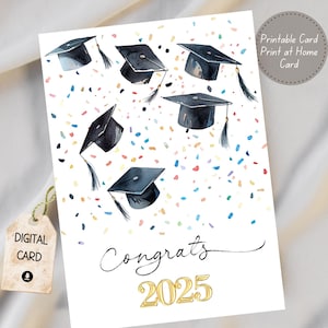 Instant Download Printable Graduation Card Congratulations Graduate ...