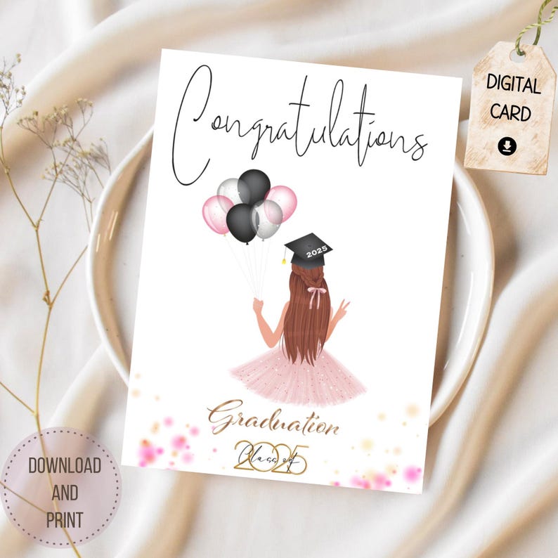 Instant Download Printable Graduation Card | Congratulations Graduate ...