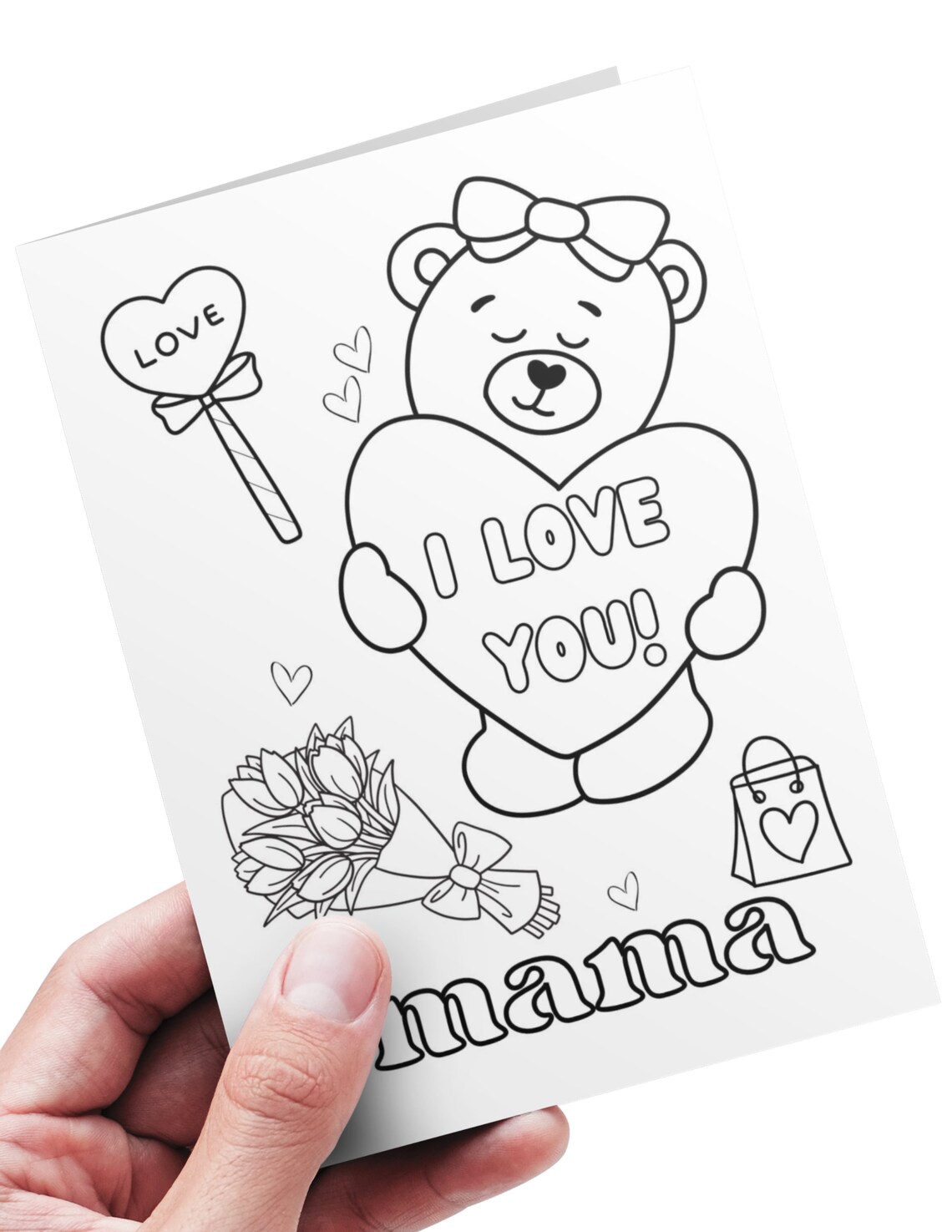 Printable Card, From Child to Mother, I Love You Card for Valentine's ...