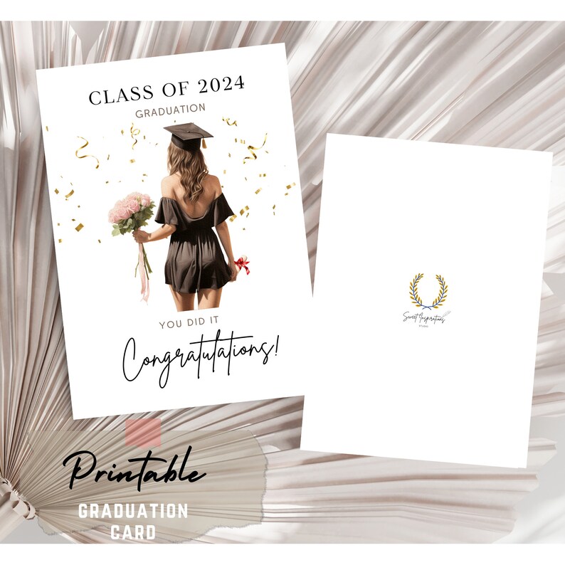 Instant Download Printable Graduation Card Congratulations Graduate ...