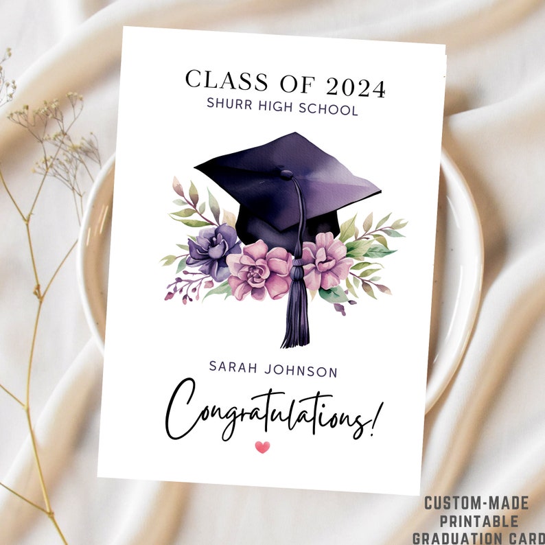 Congratulations Grad Class of 2024 Congrats Graduation Card Customized ...