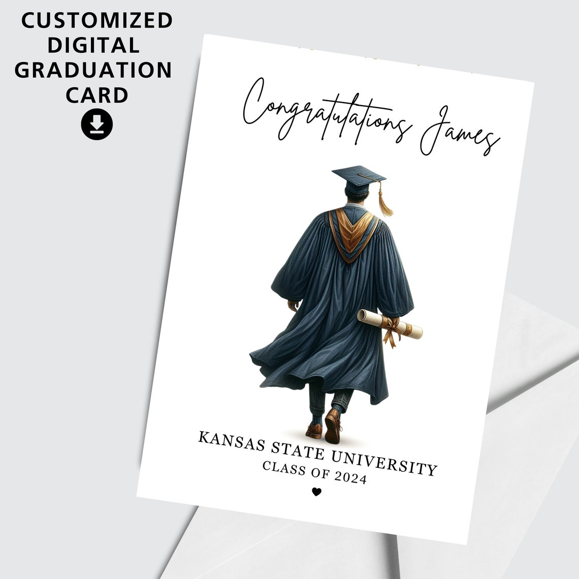 Downloadable Personalized Graduation Card Class of 2025 Custom ...