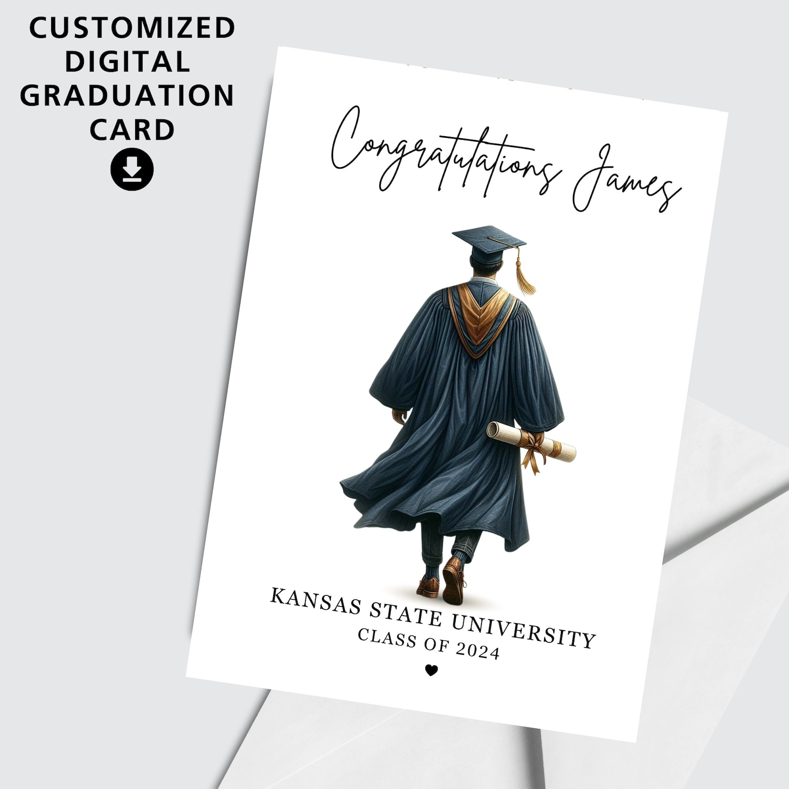 Downloadable Personalized Graduation Card Class of 2025 Custom ...