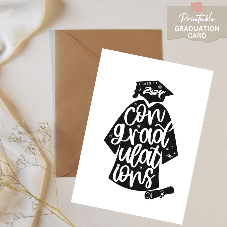 Instant Download Printable DIY Graduation Card Congratulations Graduate ...