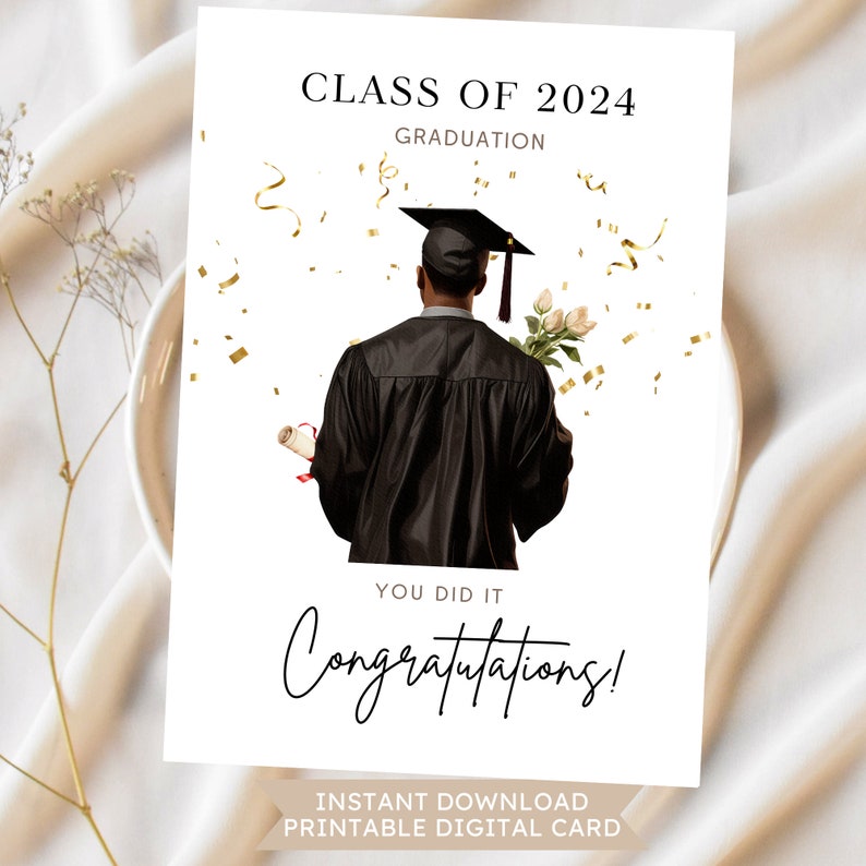 Instant Download Printable Graduation Card Congratulations Graduate ...