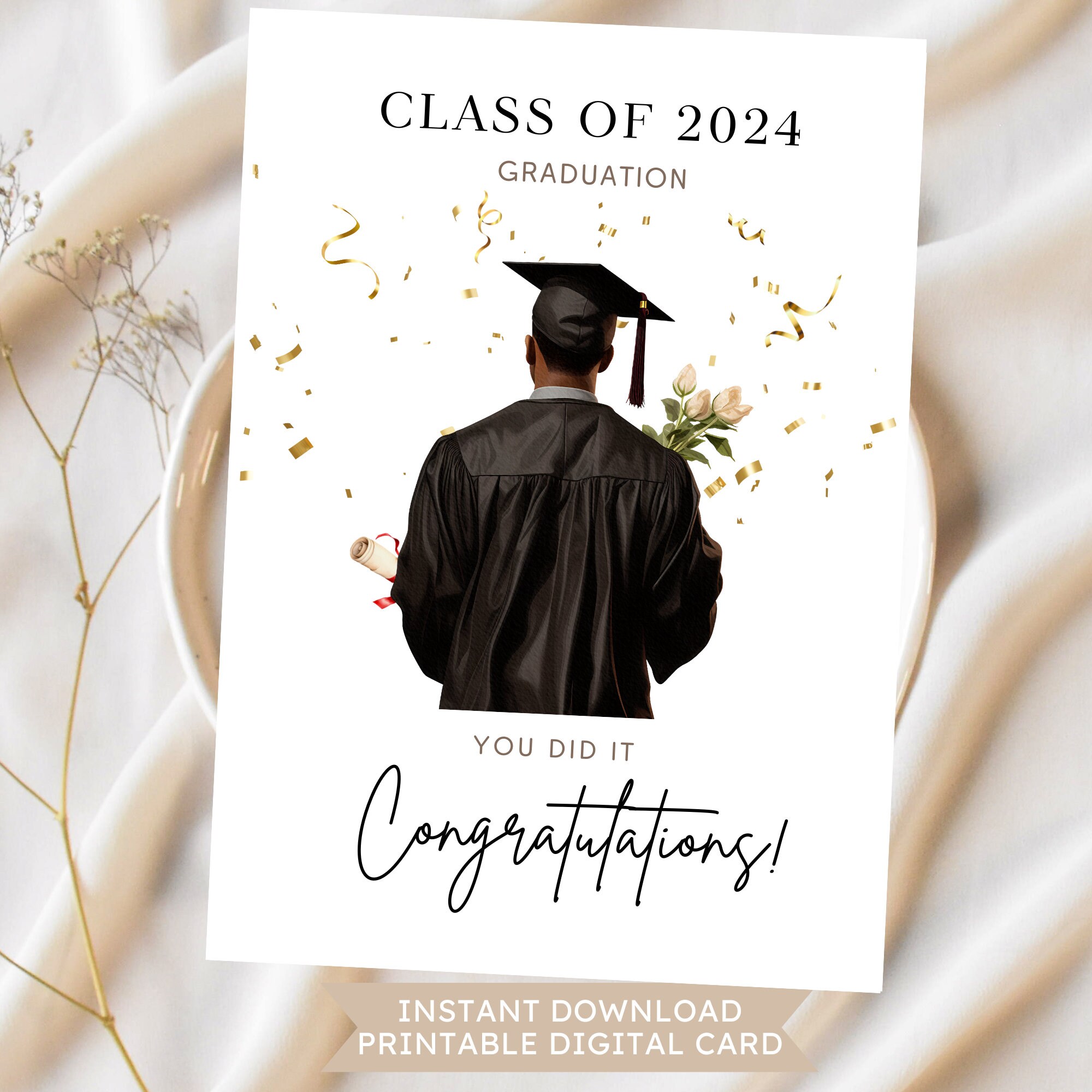 Instant Download Printable Graduation Card Congratulations Graduate ...