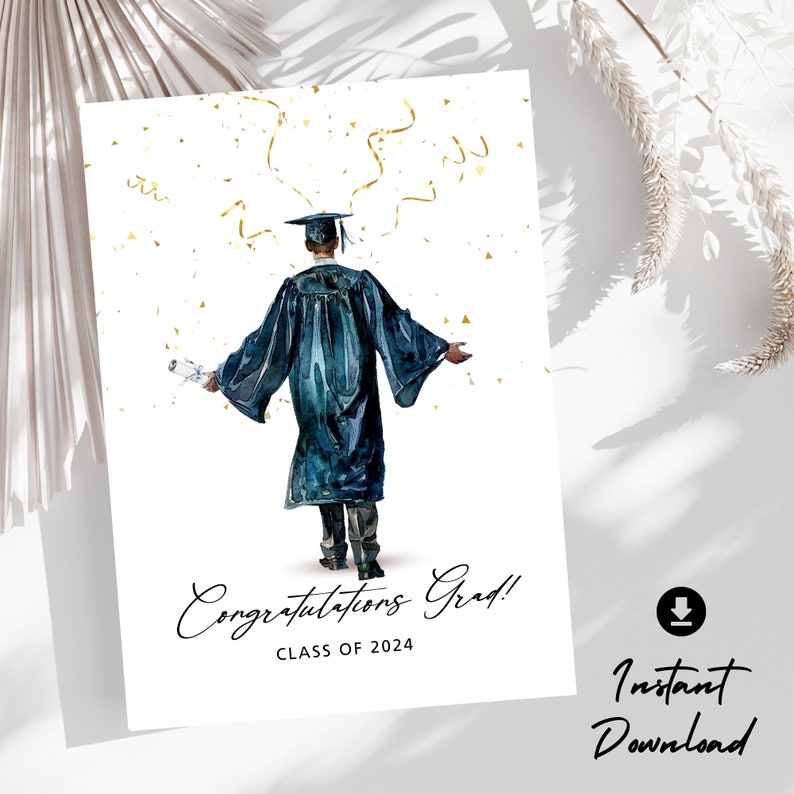 Congrats Grad Instant Download Printable Congratulations Grad Boy ...