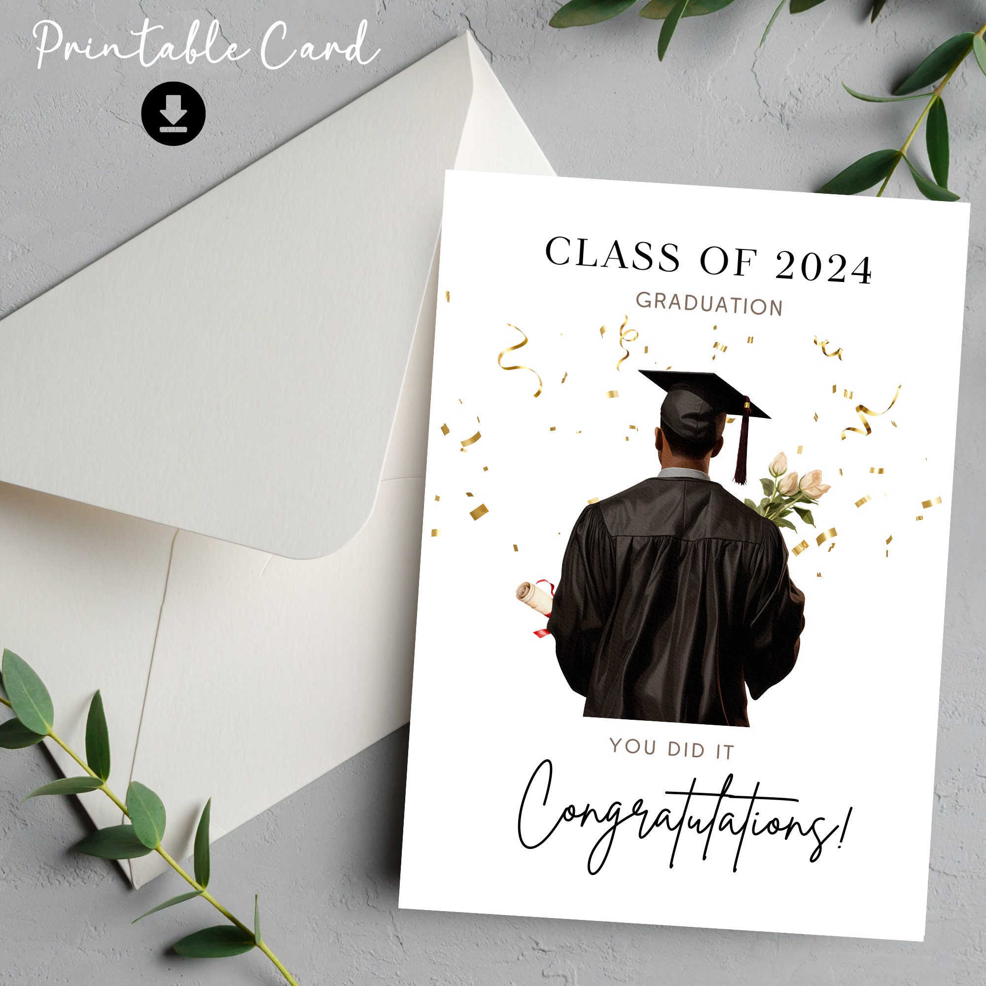 Instant Download Printable Graduation Card Congratulations Graduate ...