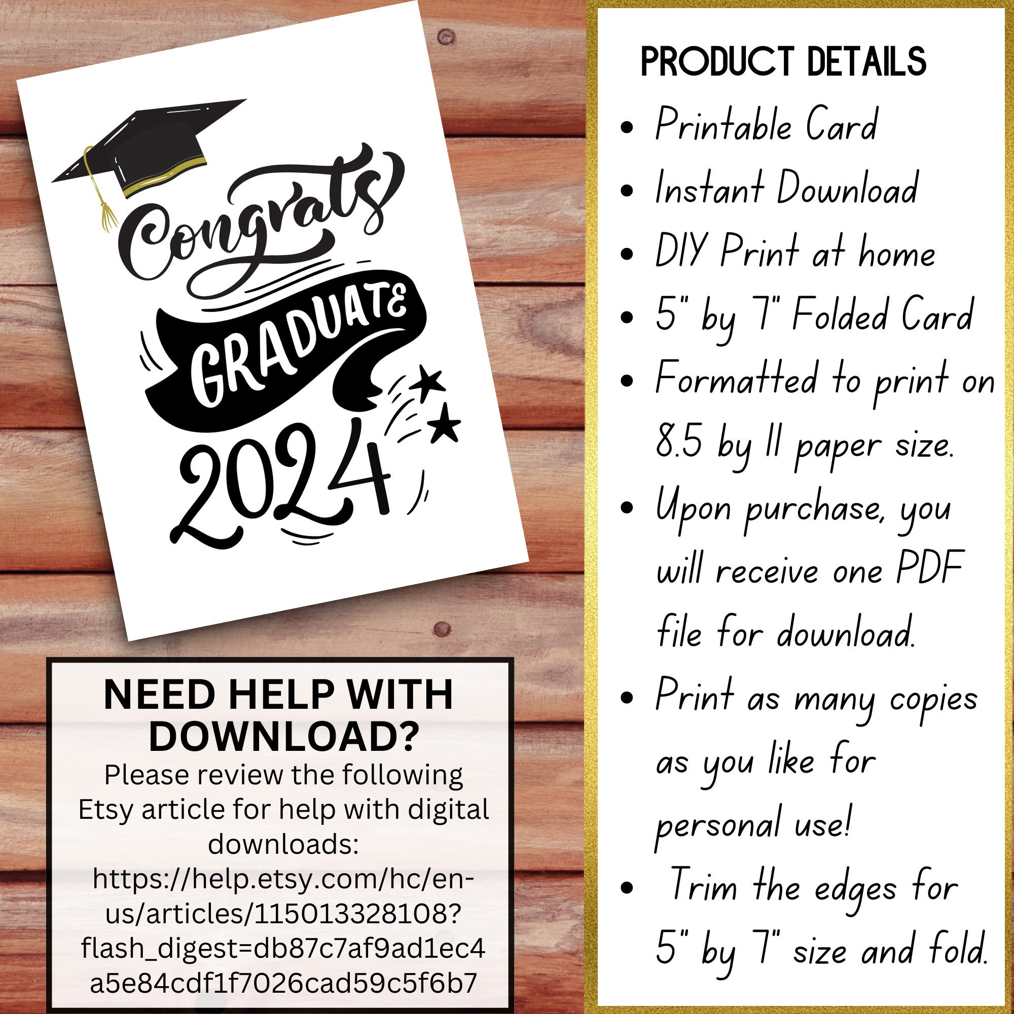 Graduation Cards Congratulations Cards Graduation Congrats Card 2024 ...