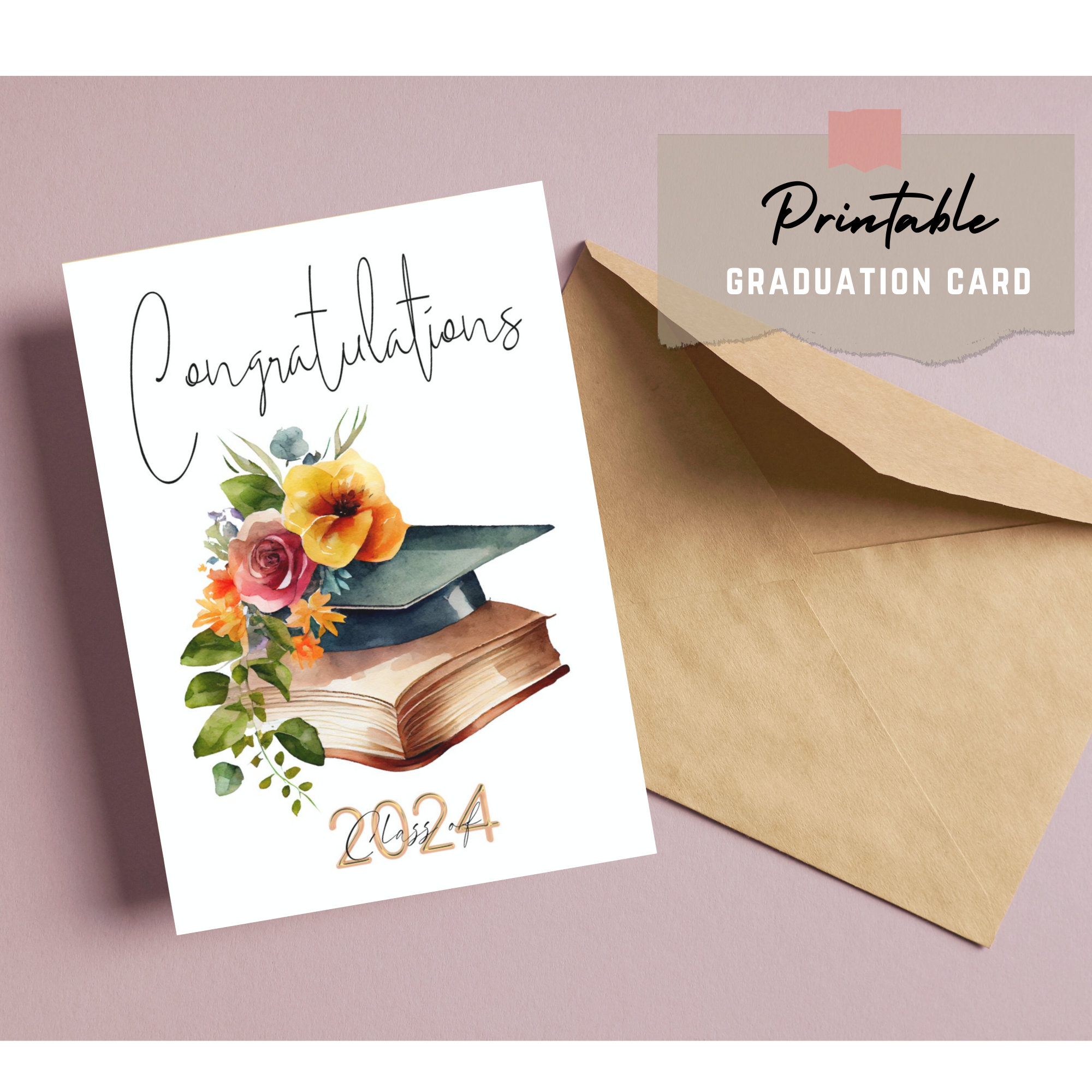 Instant Download Printable Graduation Card Congratulations Graduate ...