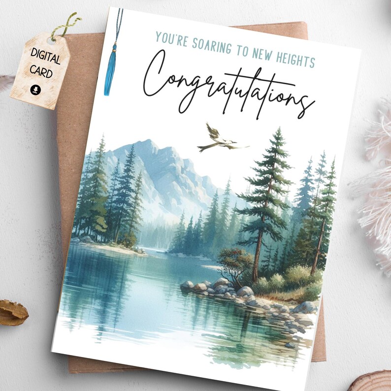 Soaring to New Heights Graduation Card Congratulations Graduate ...