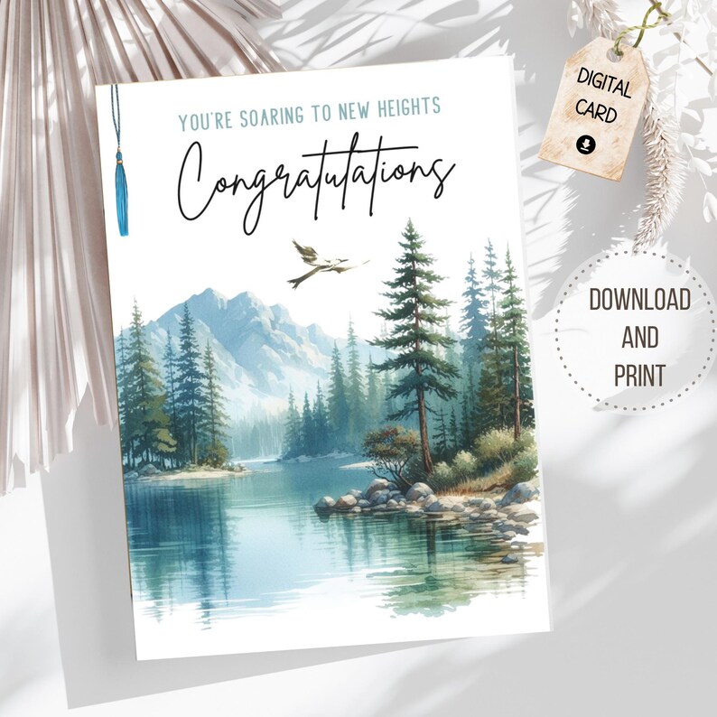 Soaring to New Heights Graduation Card Congratulations Graduate ...