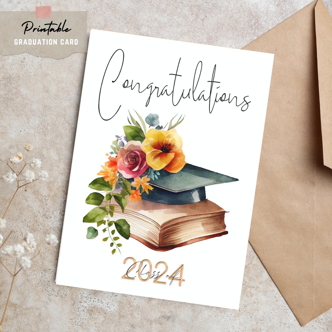 Instant Download Printable Graduation Card Congratulations Graduate ...
