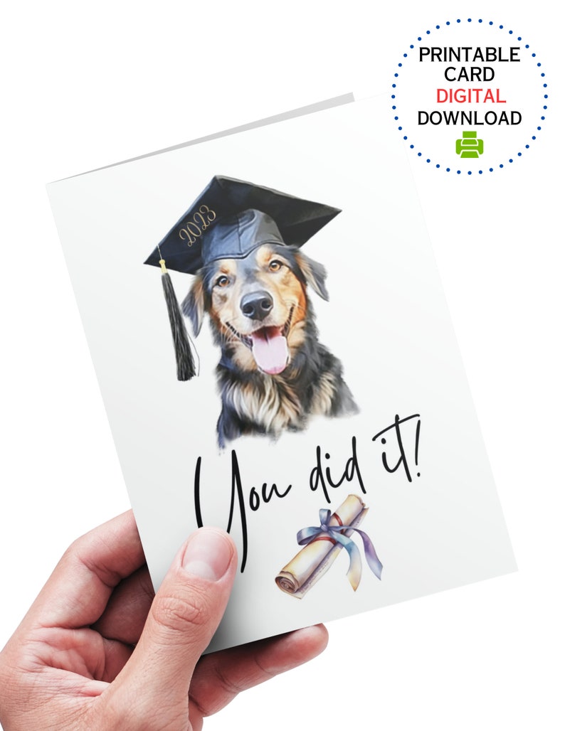 Instant Download Printable Graduation Card Congratulations - Etsy