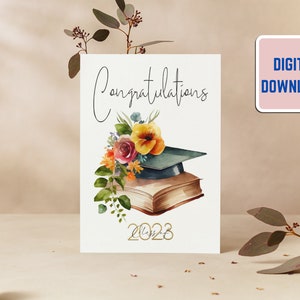 Instant Download Printable Graduation Card Congratulations Graduate ...