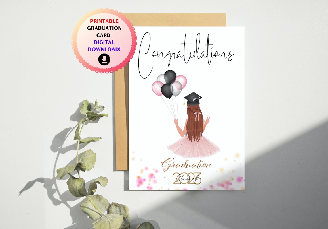 Instant Download Printable Graduation Card Congratulations - Etsy