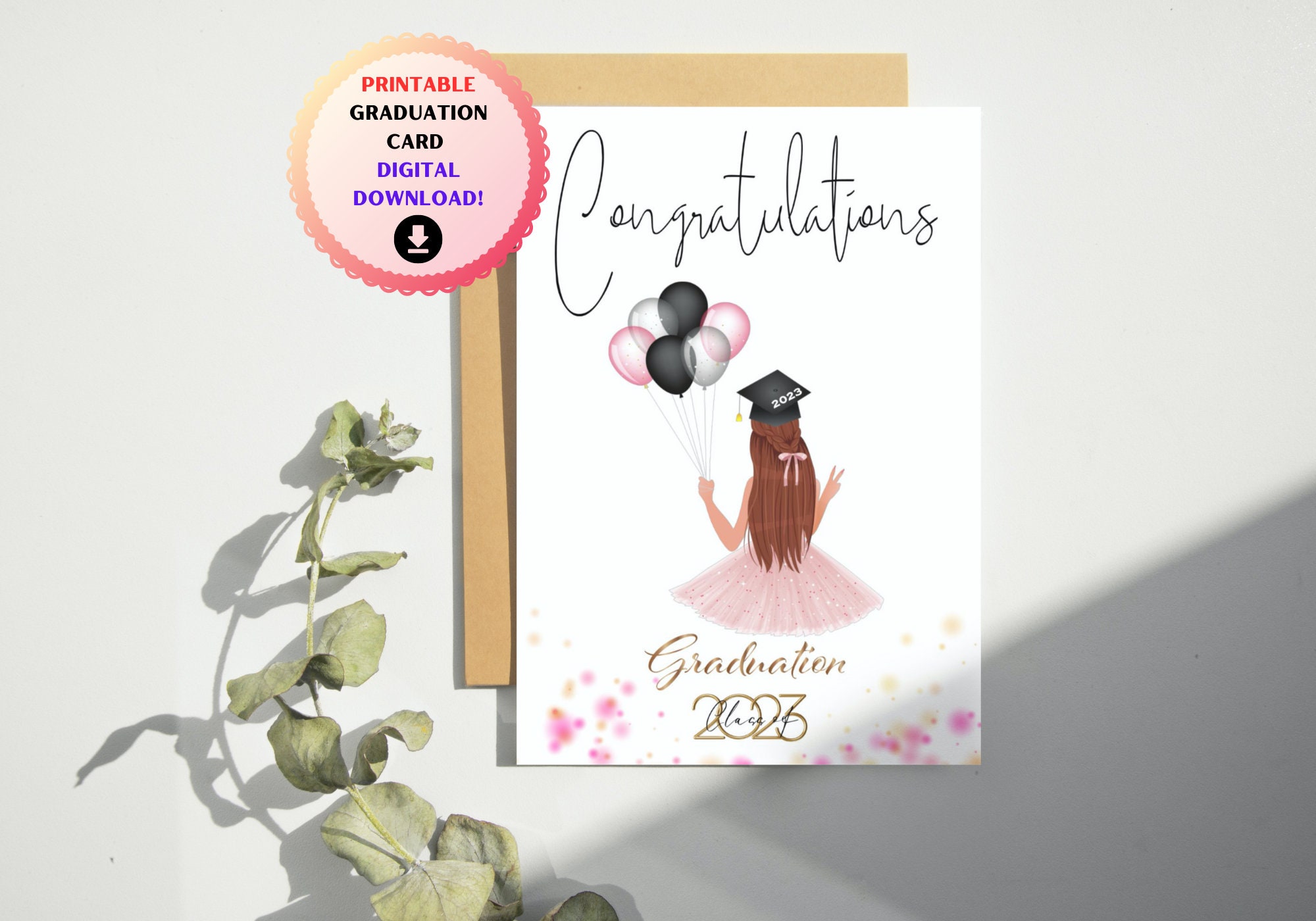Instant Download Printable Graduation Card Congratulations - Etsy
