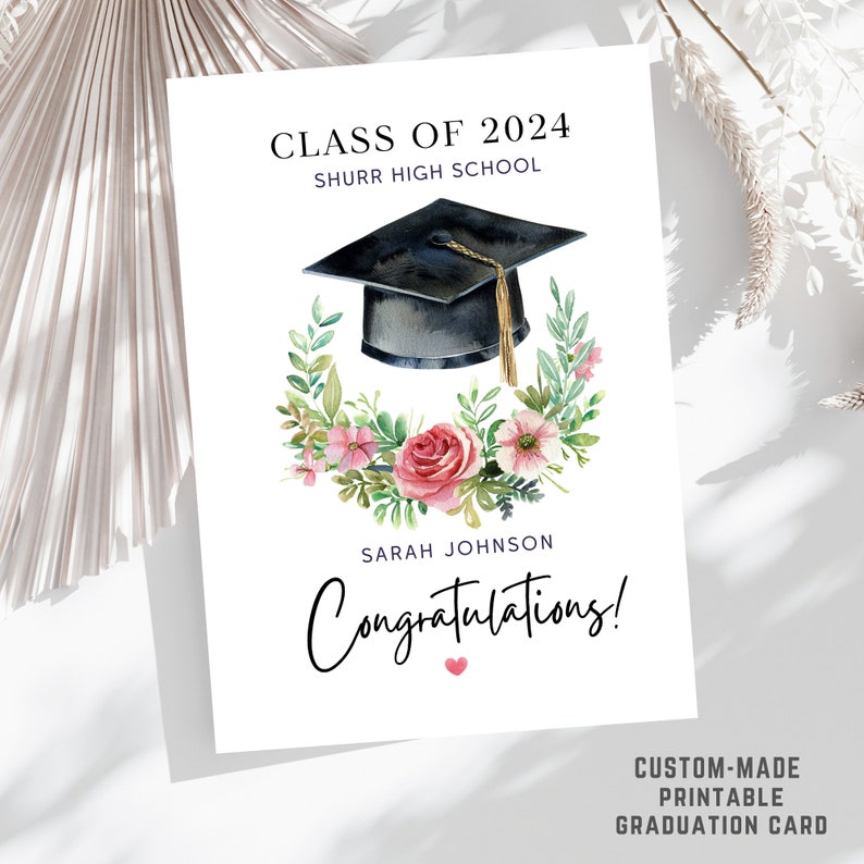 Congratulations Grad Class of 2024 Congrats Graduation Card Customized ...