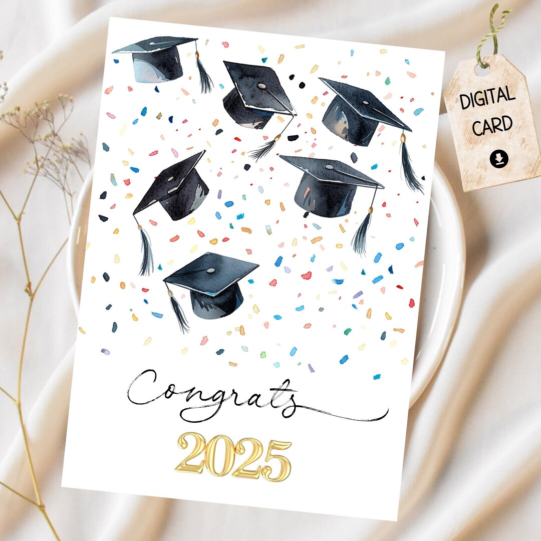 Instant Download Printable Graduation Card Congratulations Graduate ...