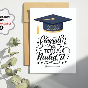 Instant Download Printable Graduation Card Congratulations - Etsy