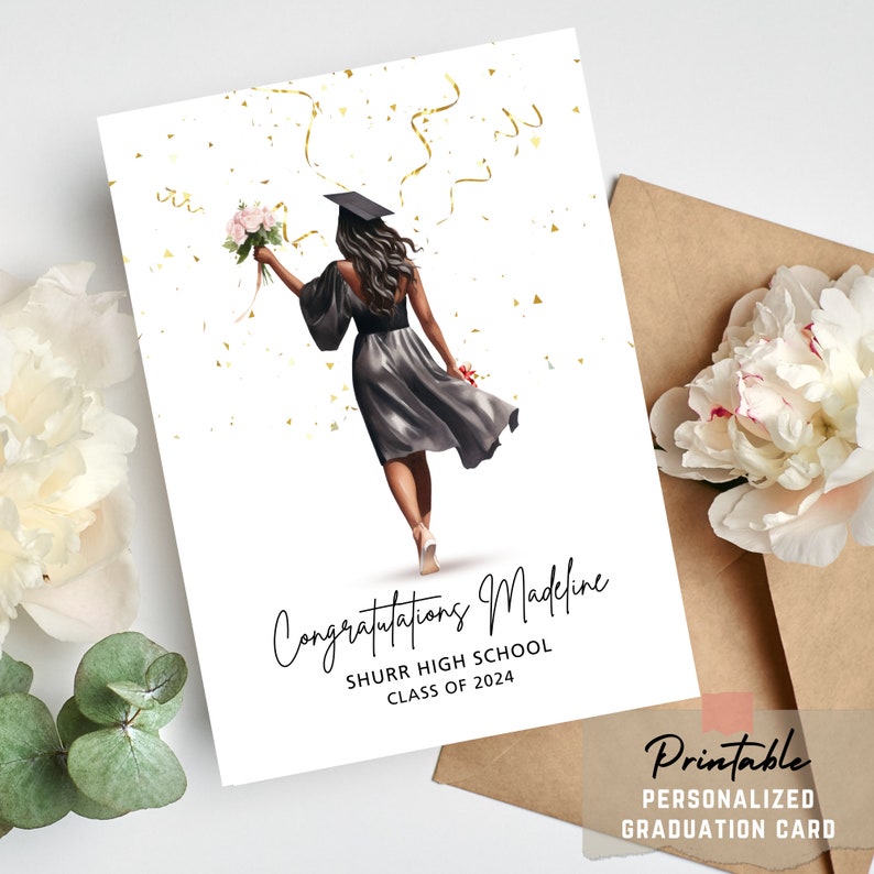Downloadable Personalized Graduation Card Class of 2024 Custom ...