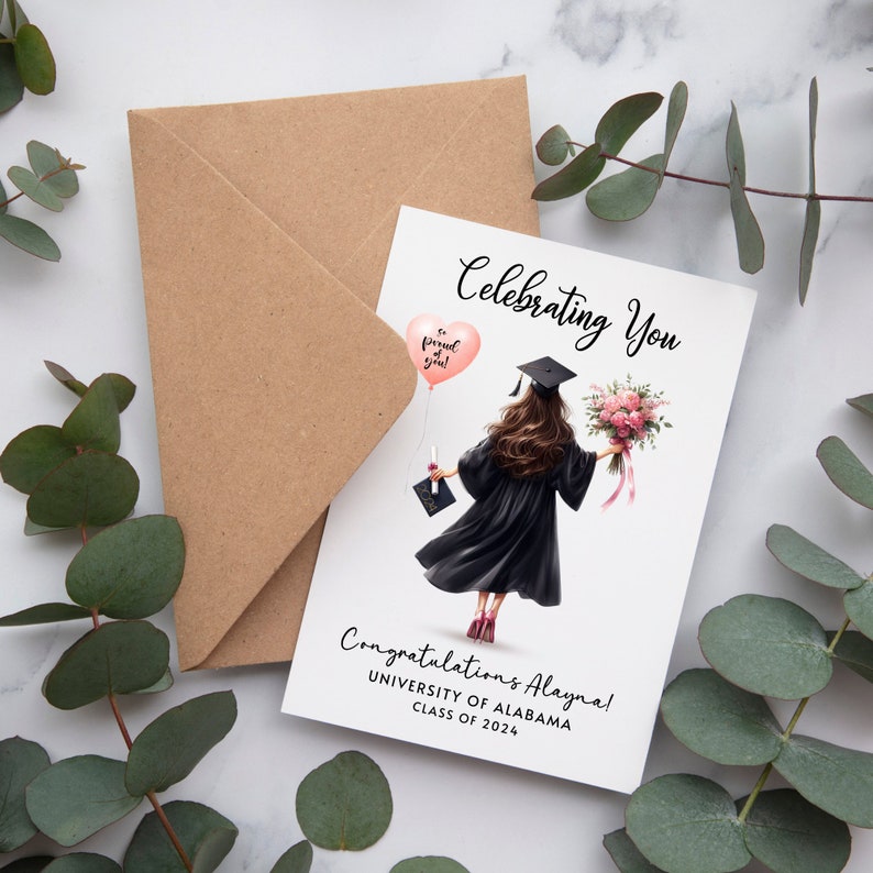 Downloadable Personalized Graduation Card Class of 2024 Custom ...