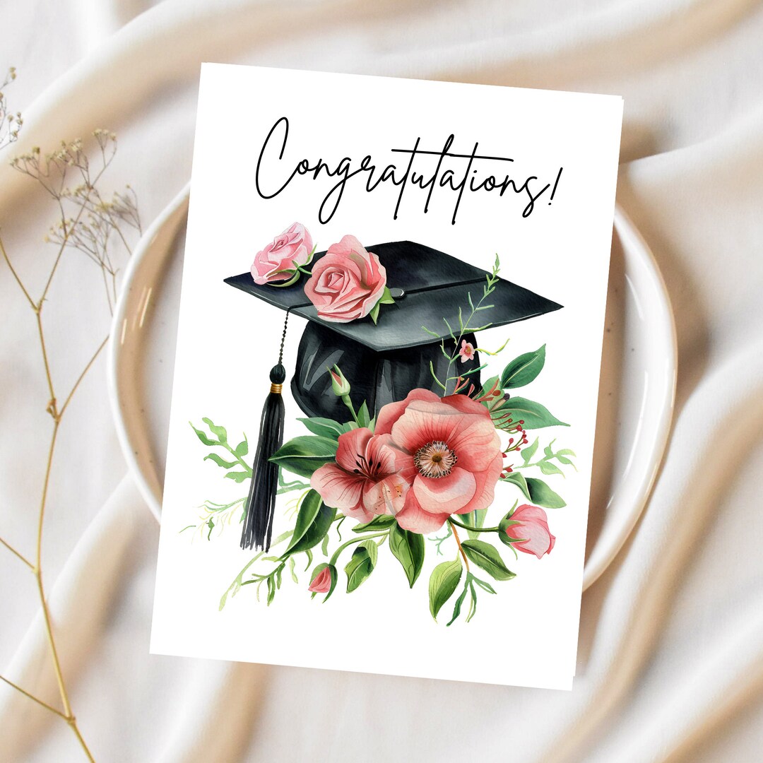 Instant Download Printable Graduation Card Congratulations Graduate ...