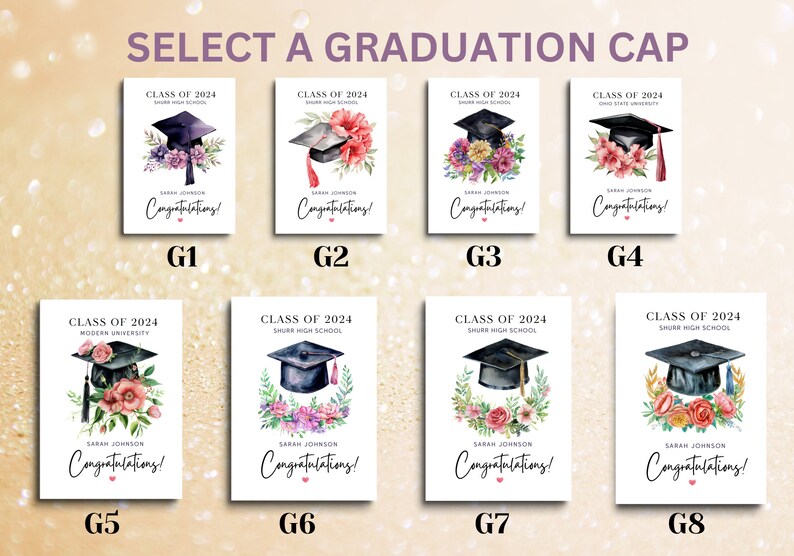 Congratulations Grad Class of 2024 Congrats Graduation Card Customized ...