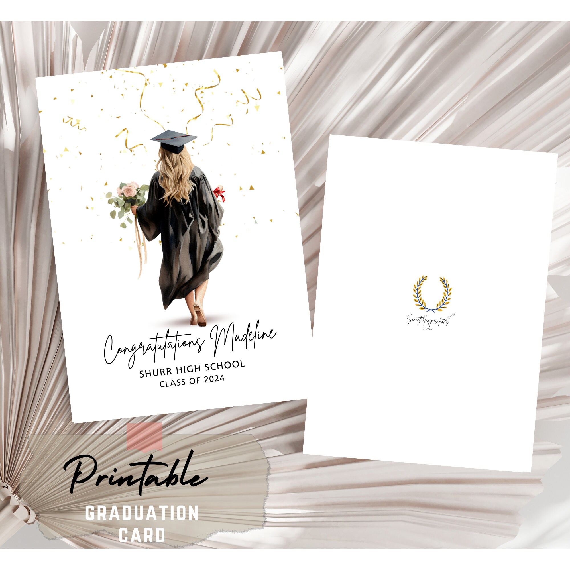 Downloadable Personalized Graduation Card Class of 2025 Custom ...