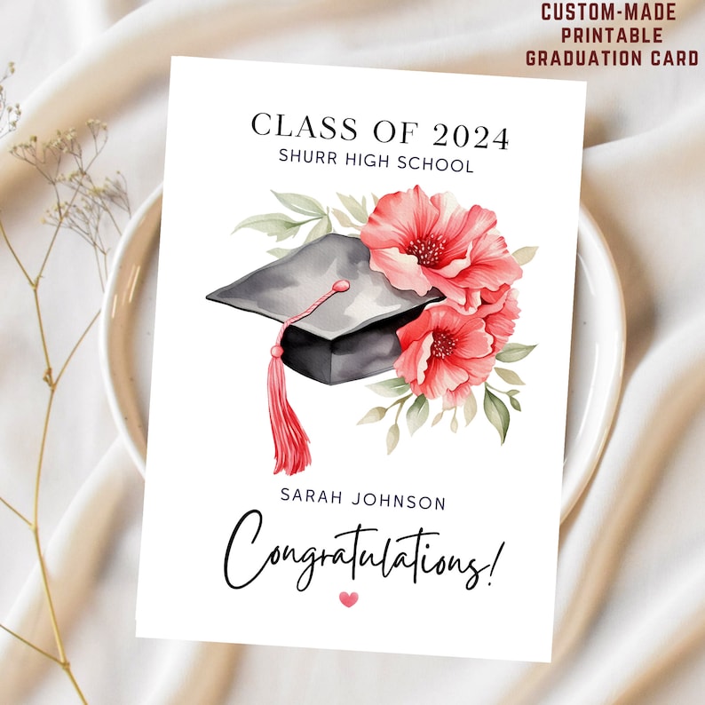 Congratulations Grad Class of 2024 Congrats Graduation Card Customized ...