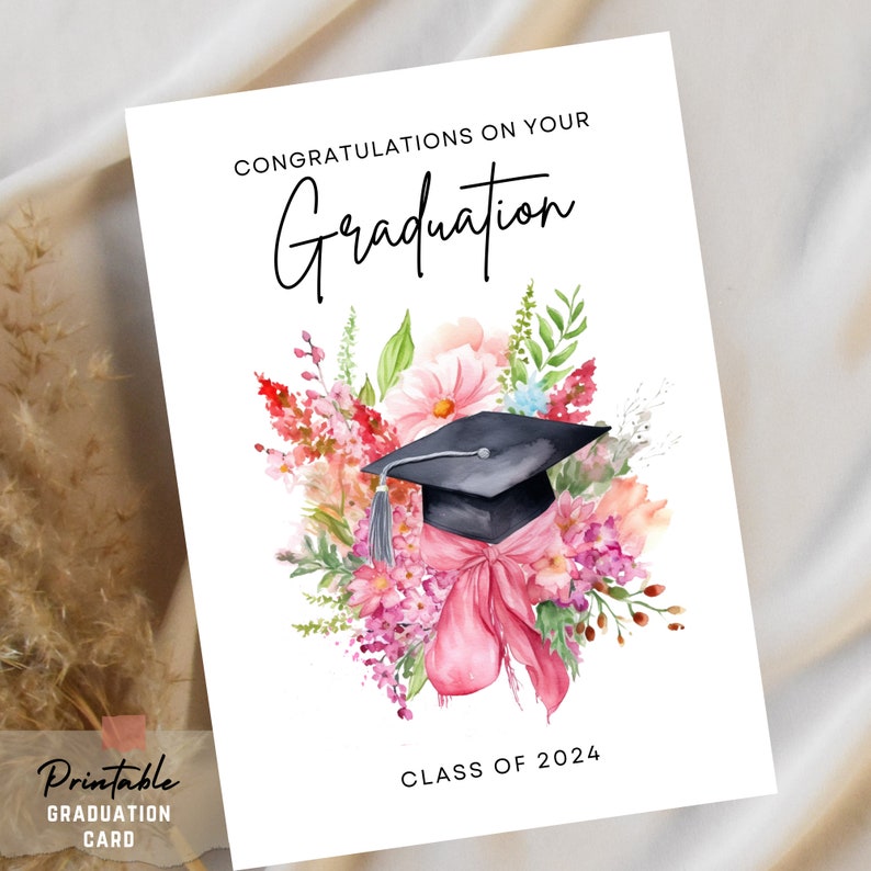 Instant Download Printable Graduation Card Congratulations Graduate ...