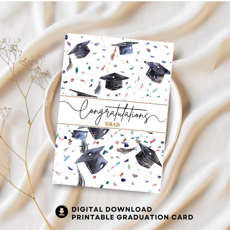 Instant Download Printable Graduation Card Congratulations Graduate ...