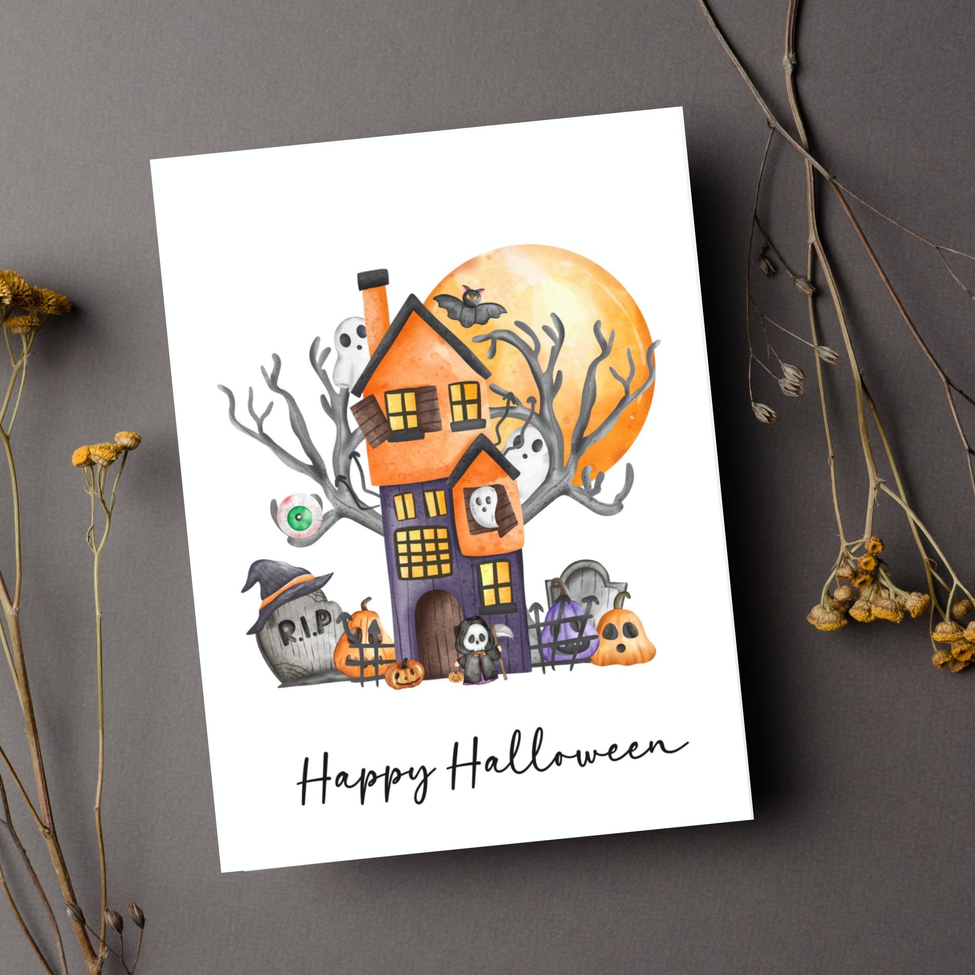 Printable Halloween Haunted House Cards Value Pack of 3 for Son ...