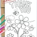 PRINTABLE Thank You Coloring Card for Kids | DIY Print and Color ...