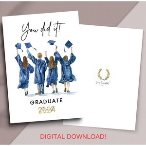 Instant Download Printable Graduation Card Congratulations Graduate ...