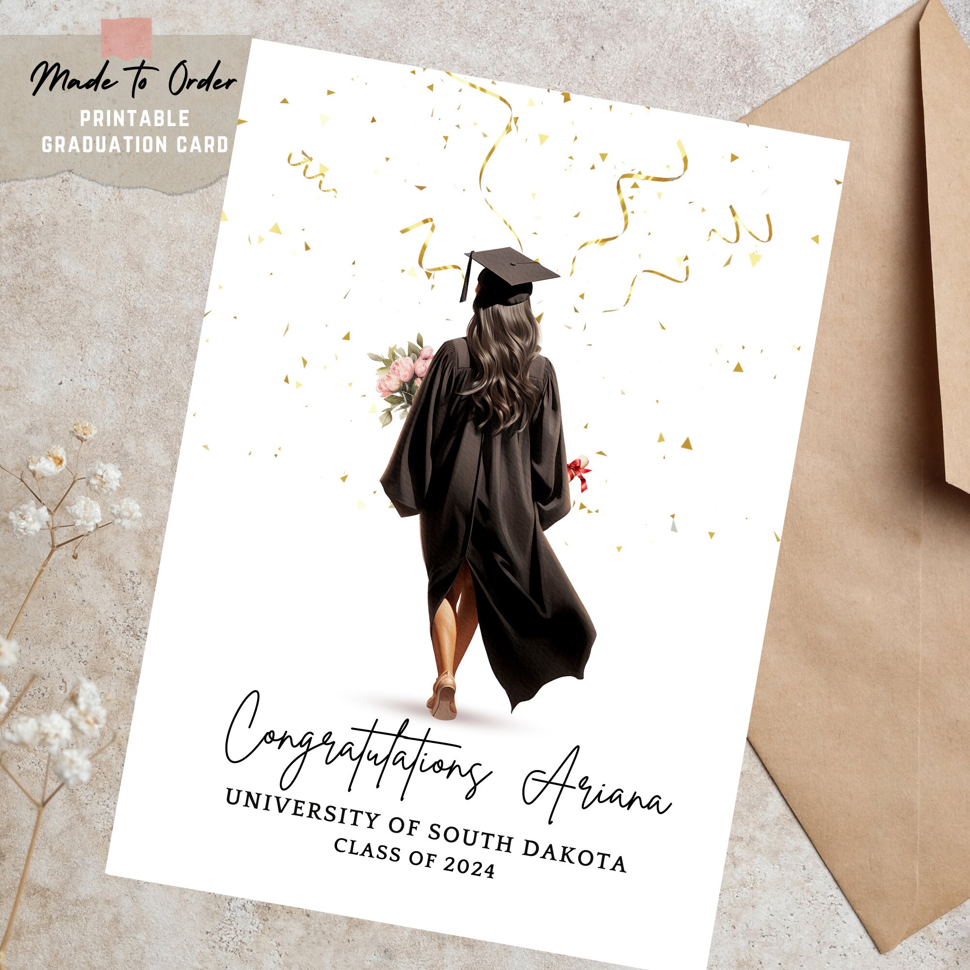 Downloadable Personalized Graduation Card Class of 2025 Custom ...