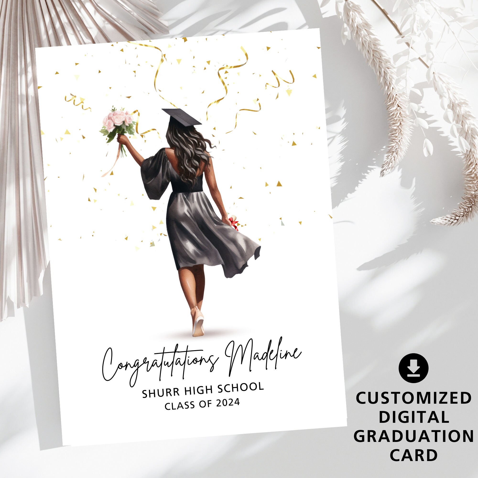 Downloadable Personalized Graduation Card Class of 2024 Custom ...